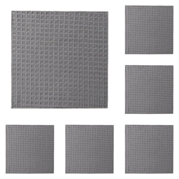 Kitchen Dish Cloths 6 Pack Waffle Weave Reusable Cleaning Cloth Double ...