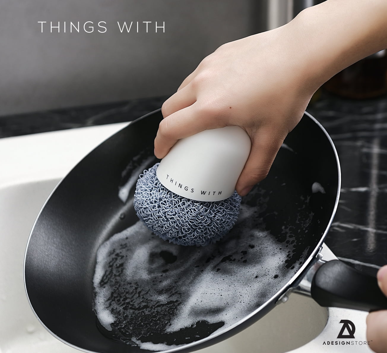 Kitchen Dish Scrubber Durable Dish Brush Sink Pots Pans Cookware ...