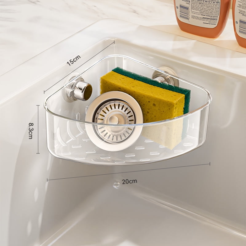 Kitchen Dishwashing Cloth Draining Rack Suction Cup Wall-mounted Sink ...