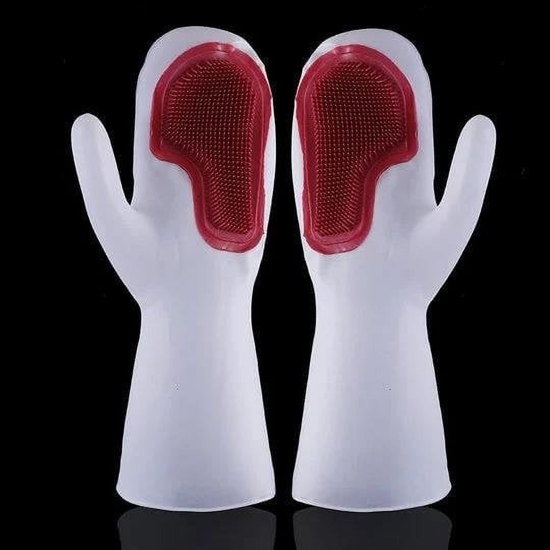 Kitchen Dishwashing Gloves, Heavy-Duty Nitrile Material, Ergonomic Fit ...