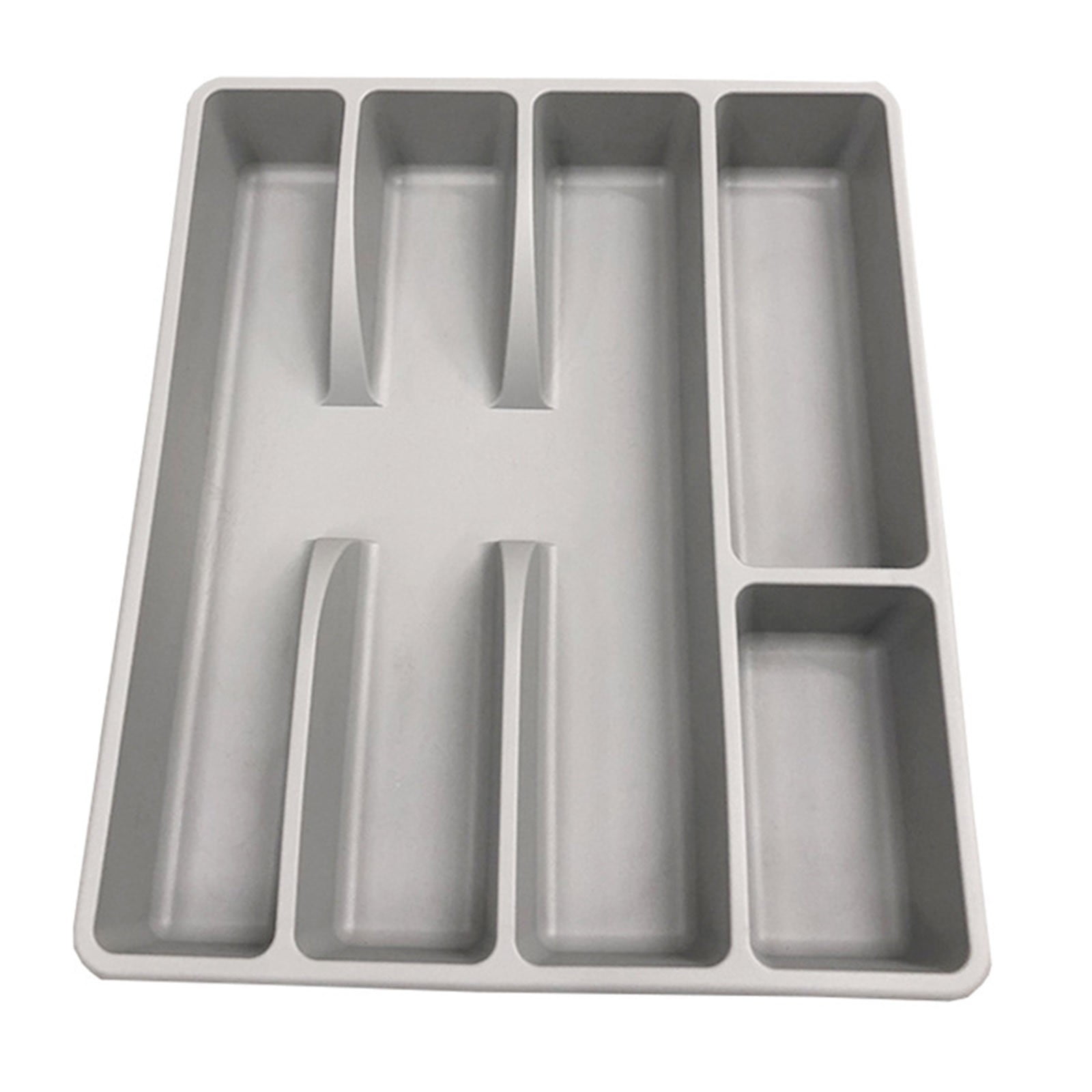 Kitchen Drawer Organizer for Silverware Utensils Plastic Tray with 5 ...