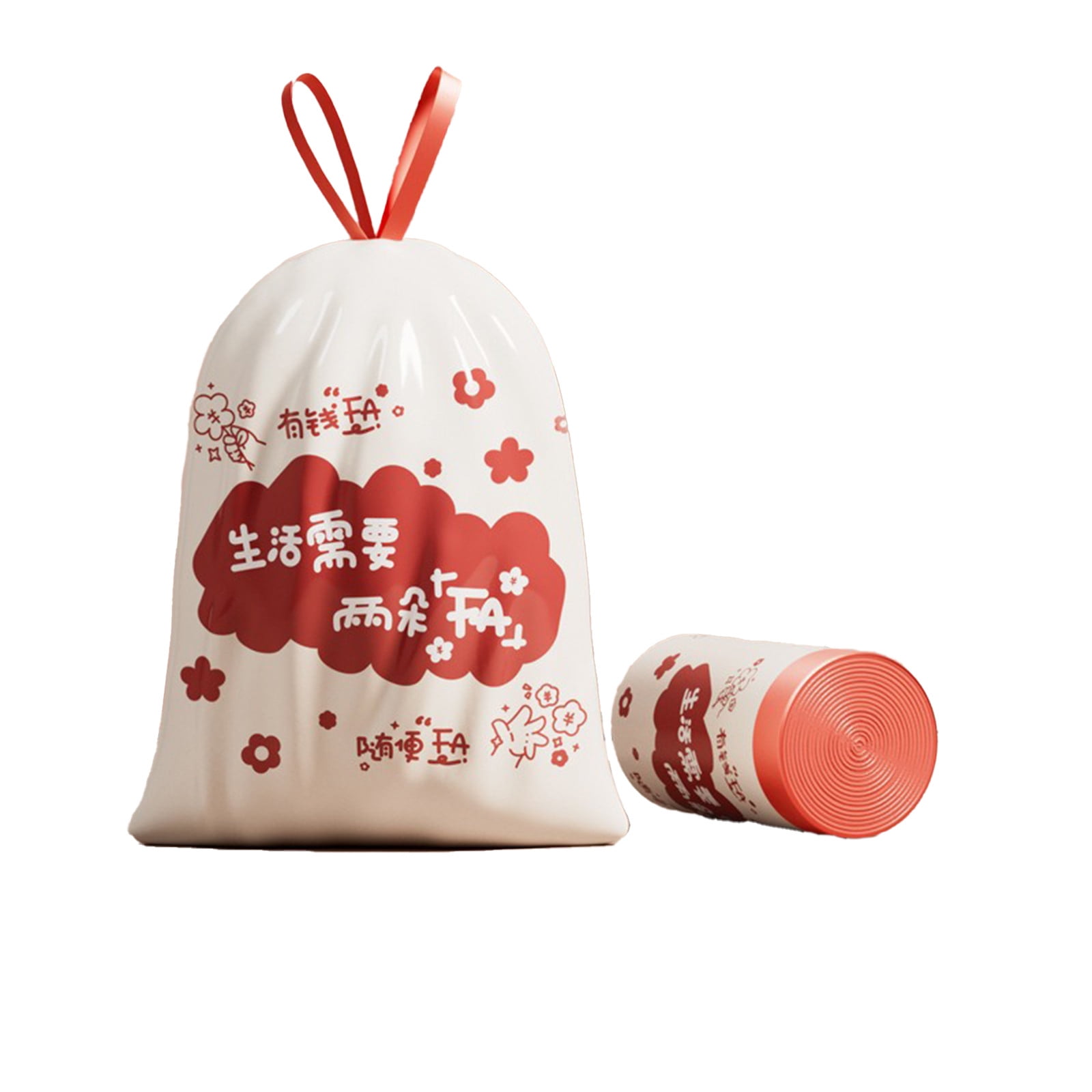 Kitchen Drawstring Trash Bags, 13 Gallon Easy-Tearing & Sturdy & Thick ...