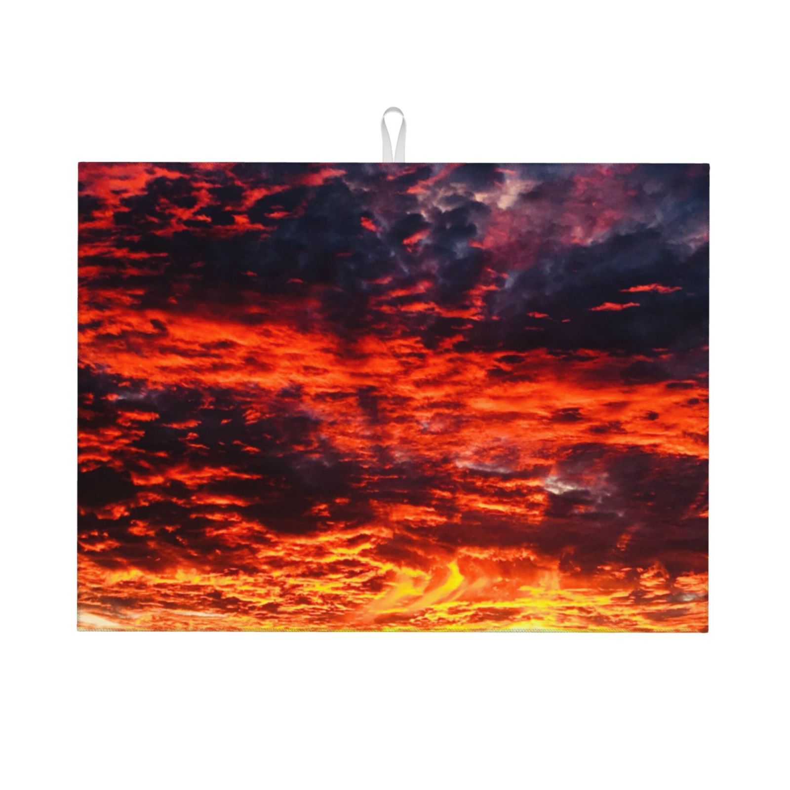 Kitchen Drying Mat,Creative Cloud Wallpaper (31) Dish Drying Pad For Kitchen Countertop (18"X24 ...