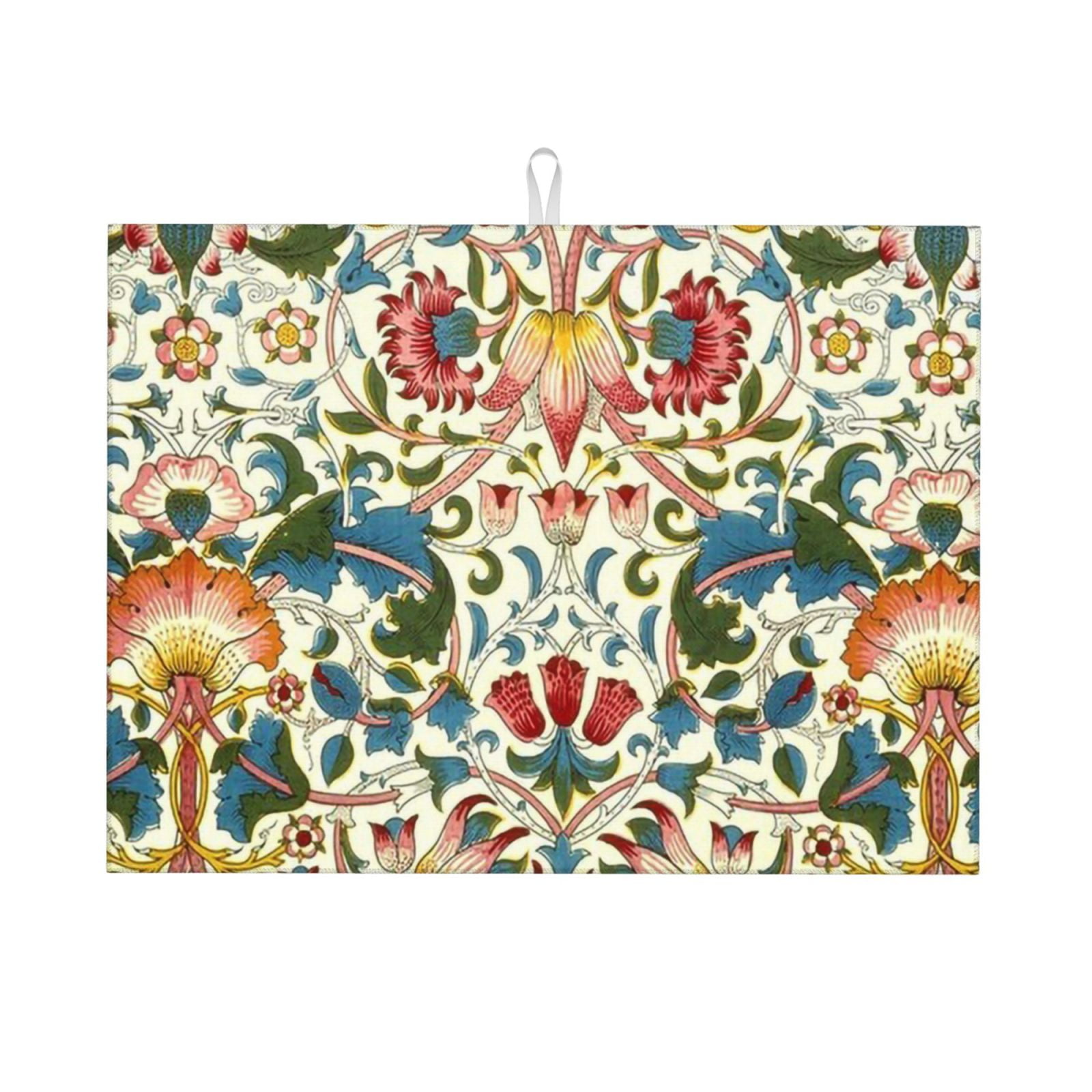 Kitchen Drying Mat,Rose Flower Pattern Dish Drying Pad For Kitchen ...