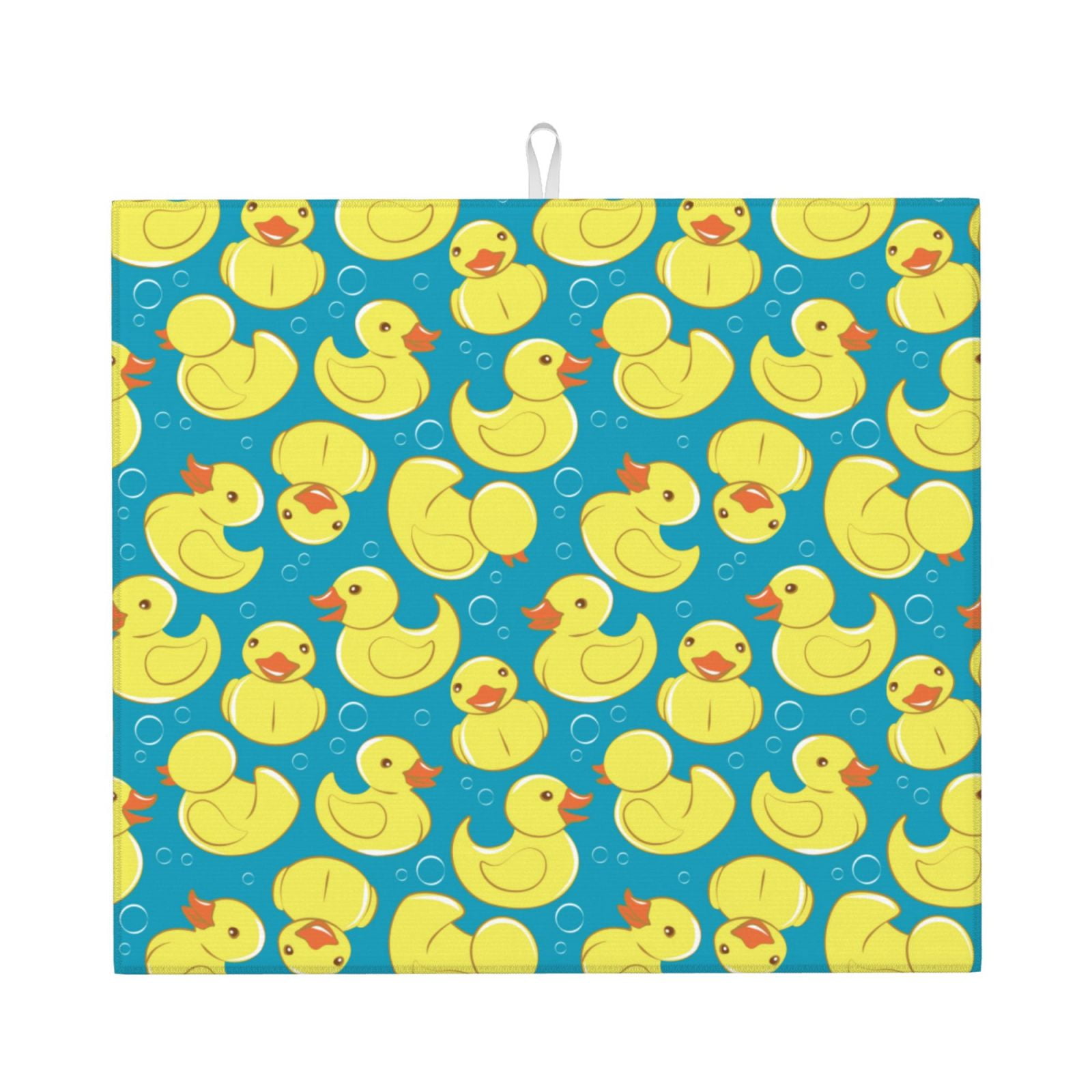Kitchen Drying Mat, Rubber Duck Swimming (6) Tableware Absorbent Pad ...