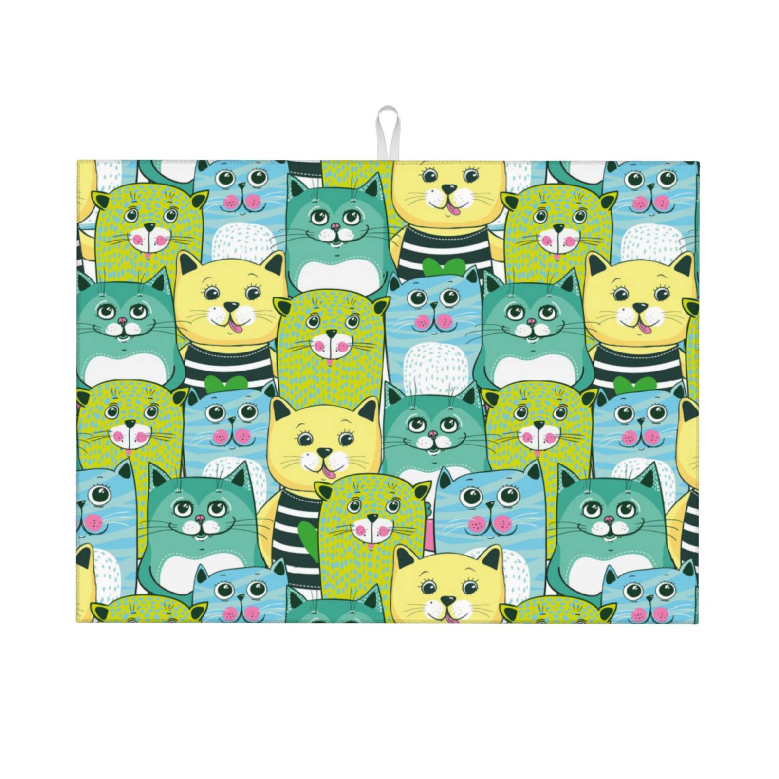 Kitchen Drying Mat,Seamless Pattern Background (69) Dish Drying Pad For ...