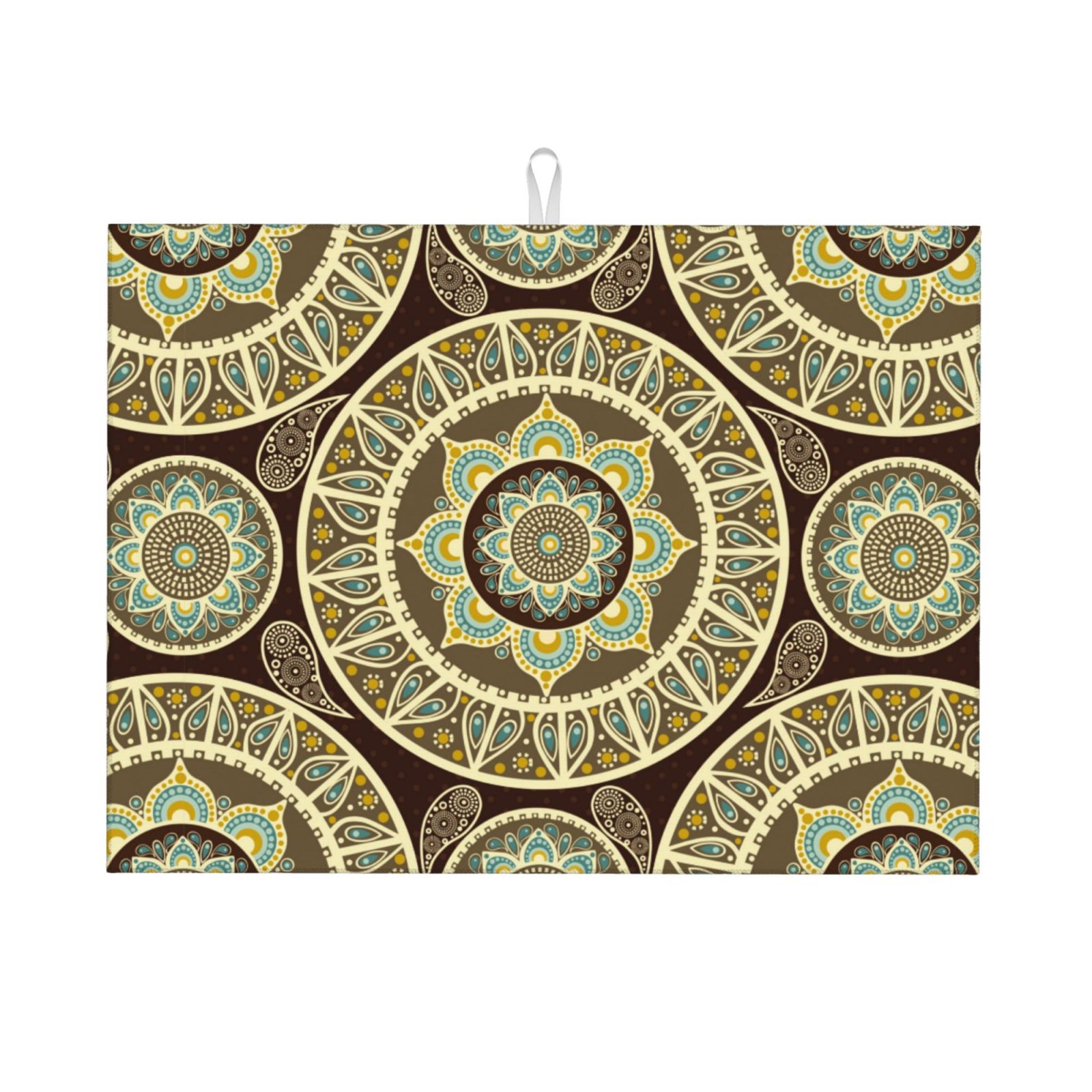 Kitchen Drying Matgeometric Polygon Background Dish Drying Pad For ...