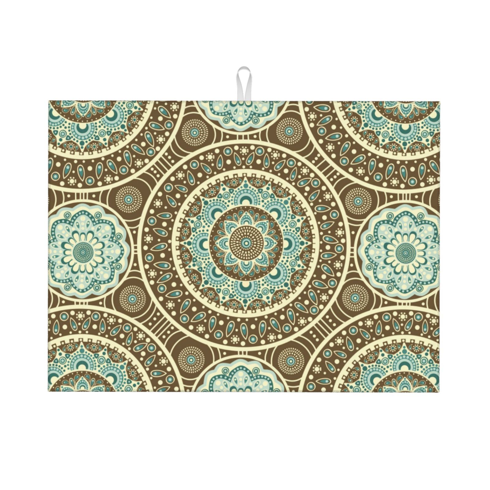 Kitchen Drying Matgeometric Polygon Background Dish Drying Pad For ...