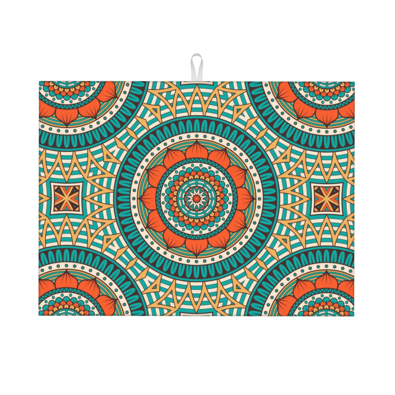 Kitchen Drying Matlow Polygon Glass Background Dish Drying Pad For ...