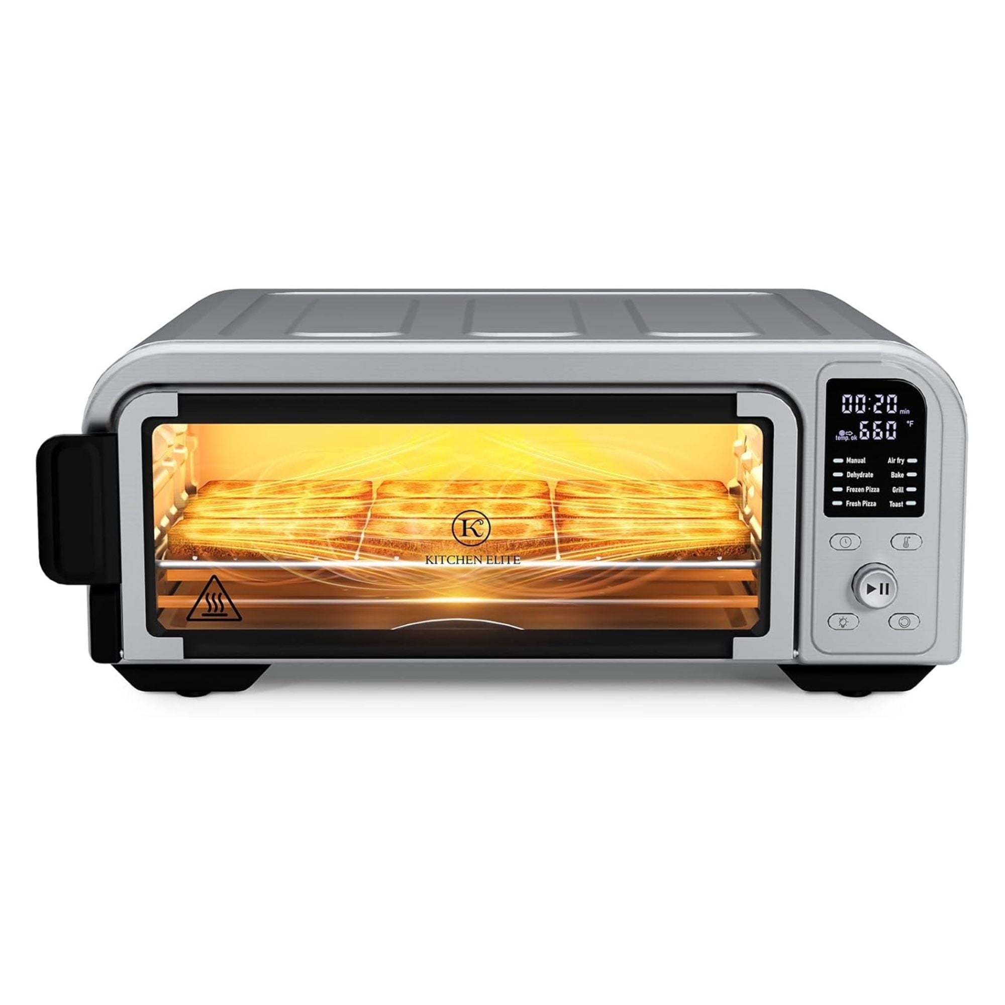 Kitchen Elite 8 in 1 Digital Air Fryer Toaster Oven Combo, Convection ...