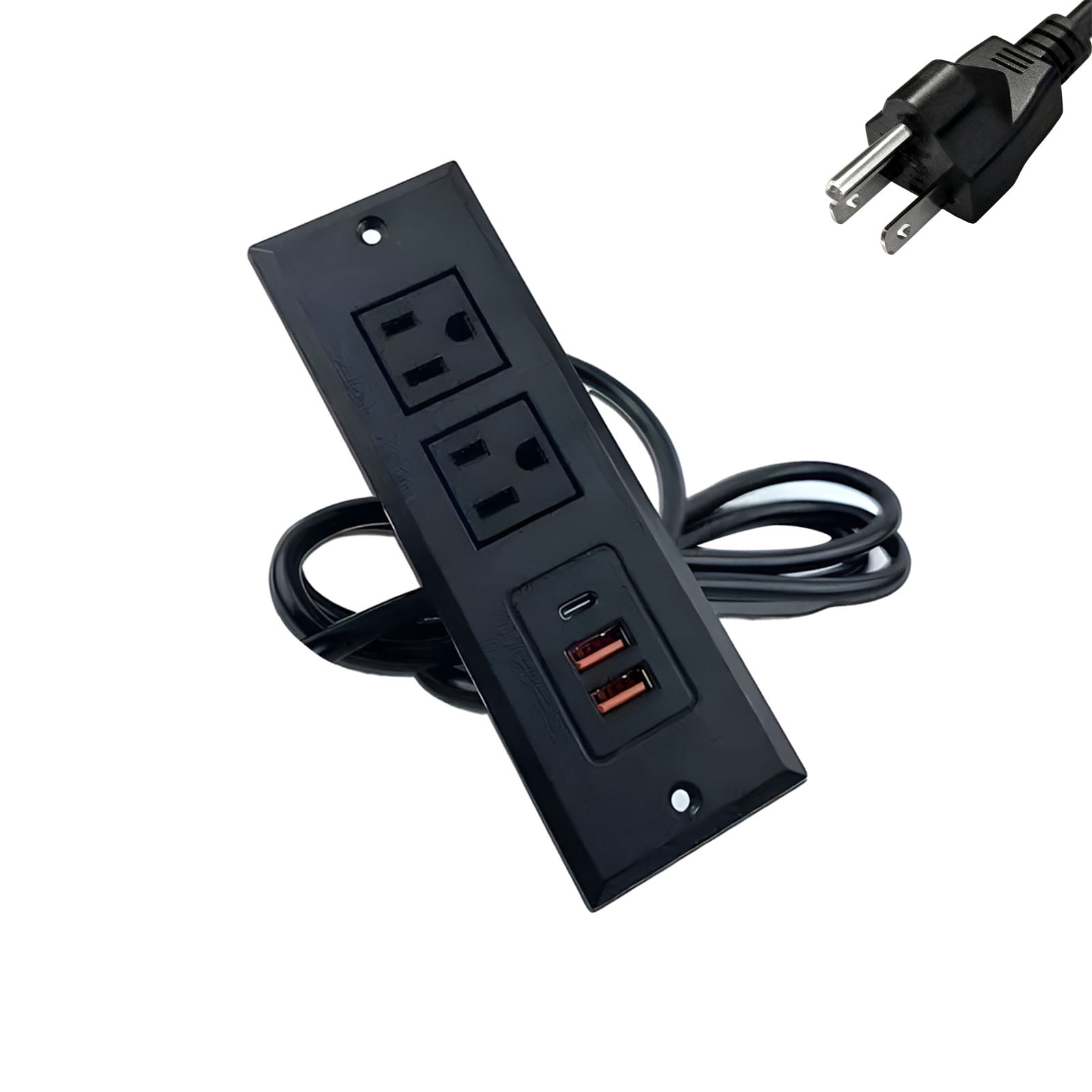 Kitchen Embedded Power Outlet Featuring 2 110v Socket 2 USB Port 1 Type ...