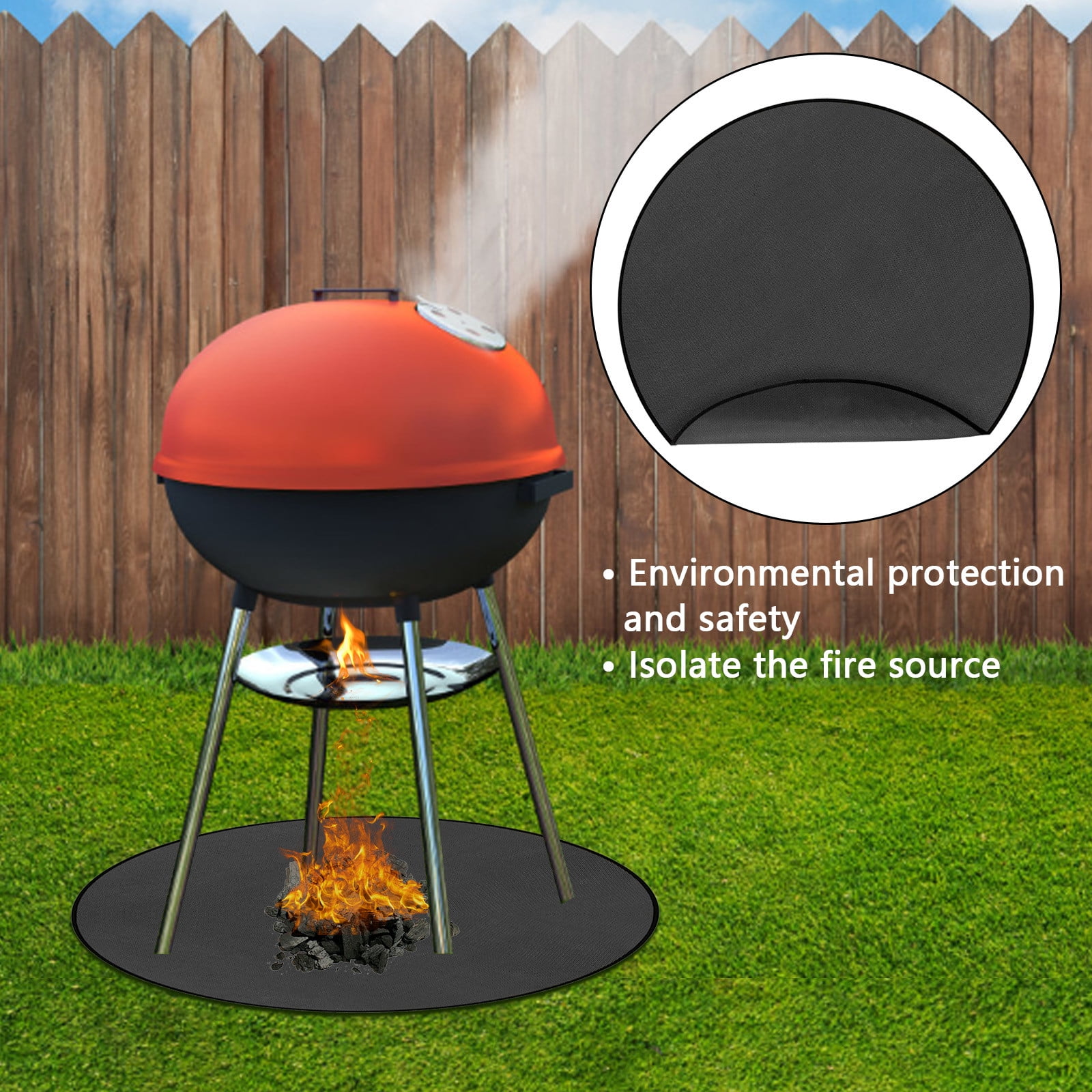 Kitchen Essentials 24-inch Desktop Fire Mat Is Suitable For Single ...