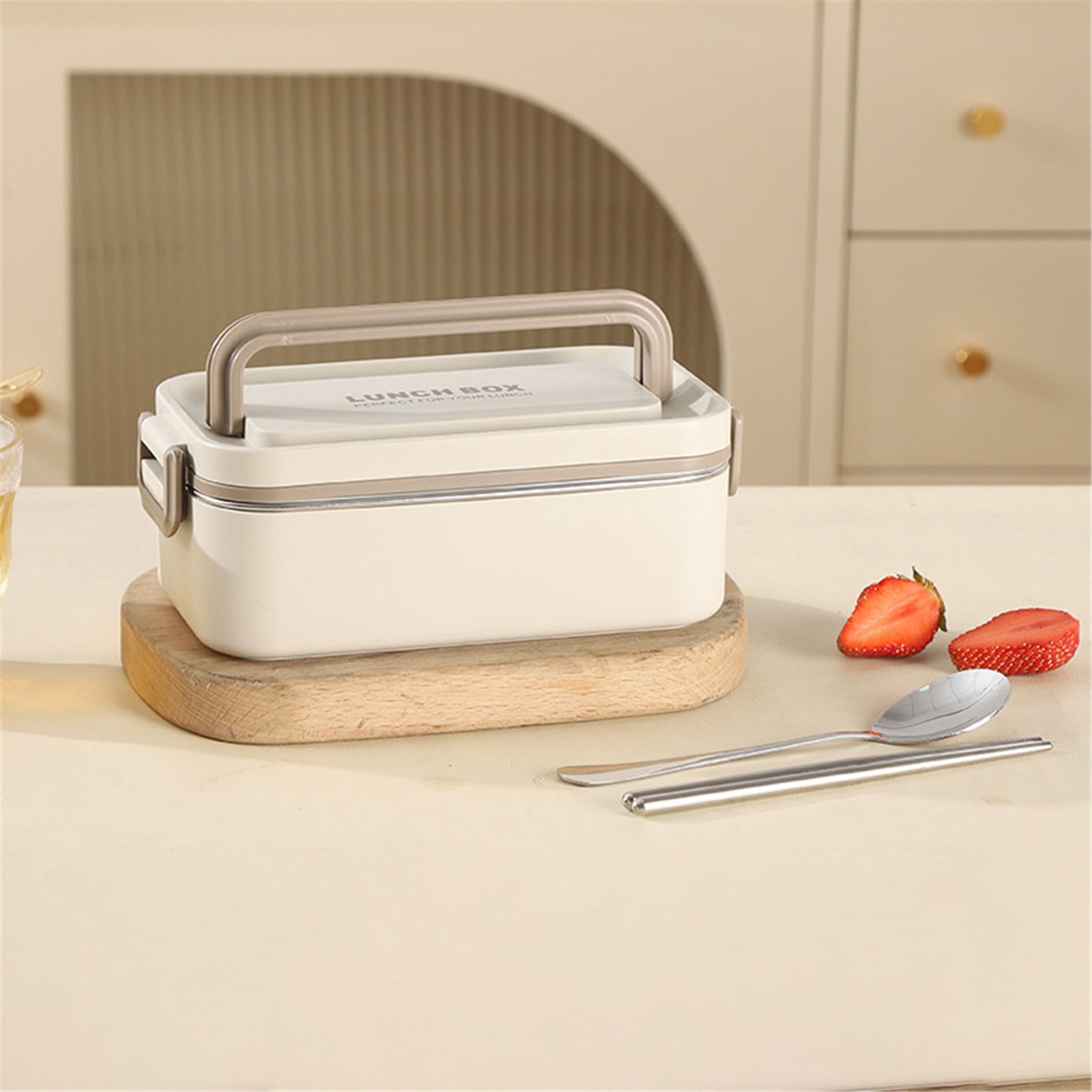 Kitchen Essentials, Box Lunchbox For Adults 3 Stackable Containers ...