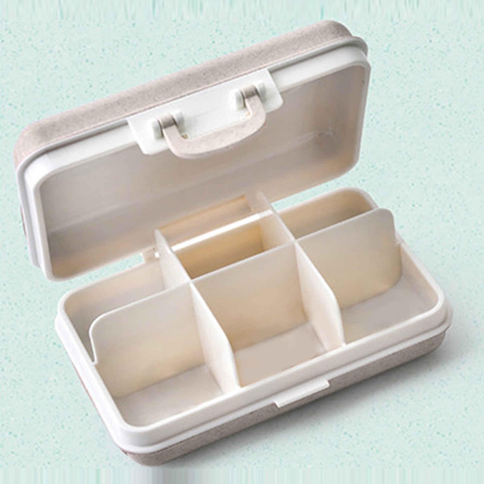Kitchen Essentials, Wheat Straw Six Compartment Storage Box Degradable ...