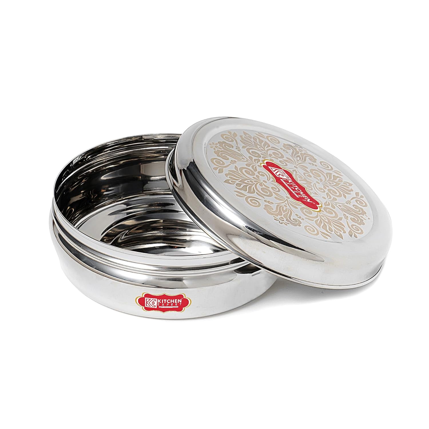 Kitchen Expert Steel Containers For Kitchen Flat Canister Chapati ...