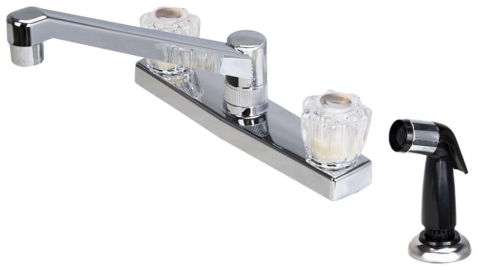 Kitchen Faucet 2-Hndl Spry Ch, PartNo PF8211A, by Toolbasix, Single ...