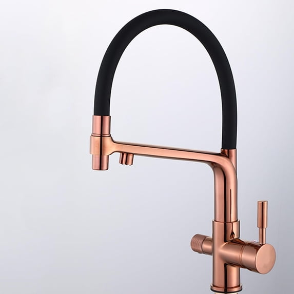Kitchen Faucet 3 Way Universal Pipe Kitchen Faucet Hot and Cold Water ...