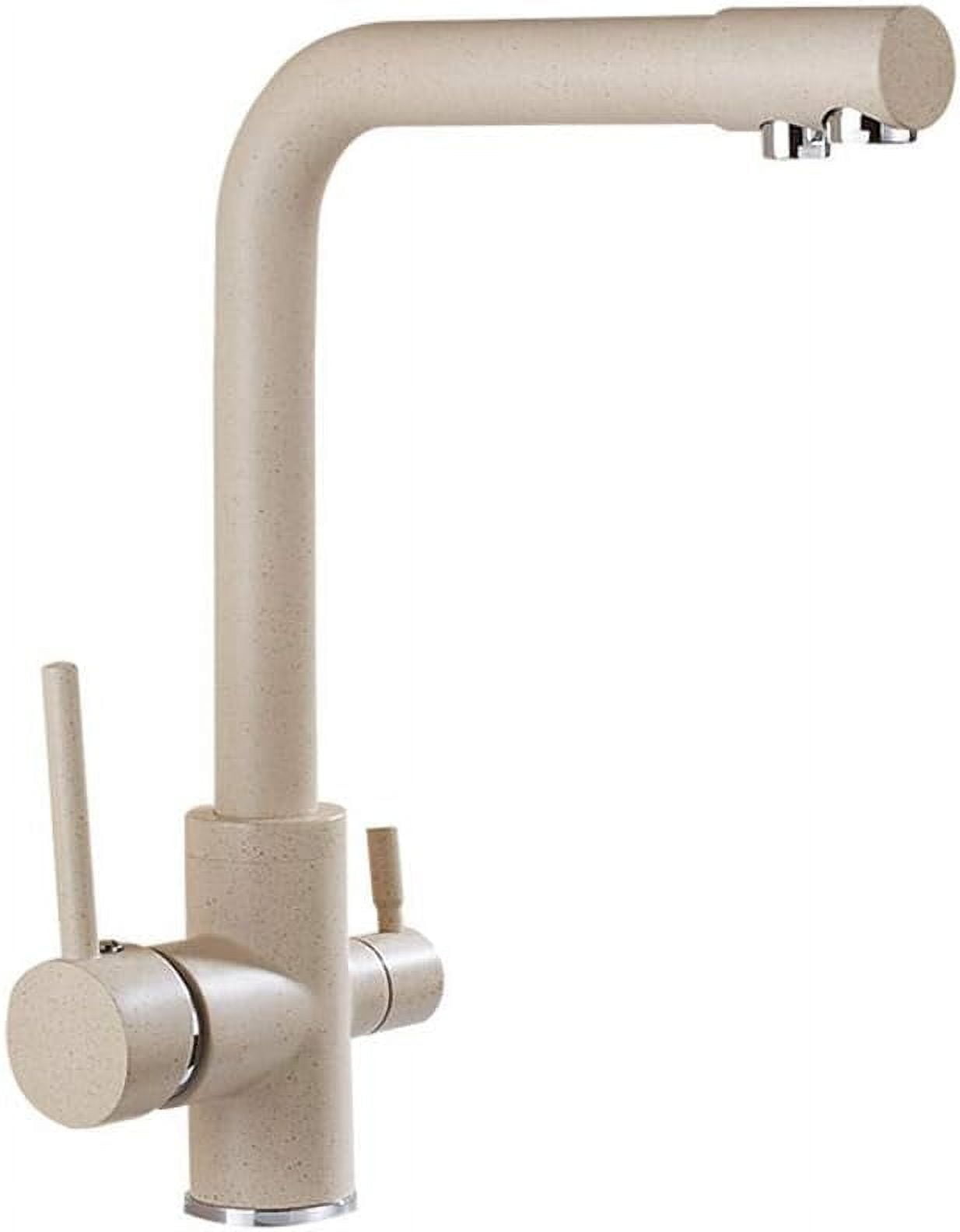 Kitchen Faucet 3 Way Water Filter Tap Brass Rotatable Hot and Cold ...