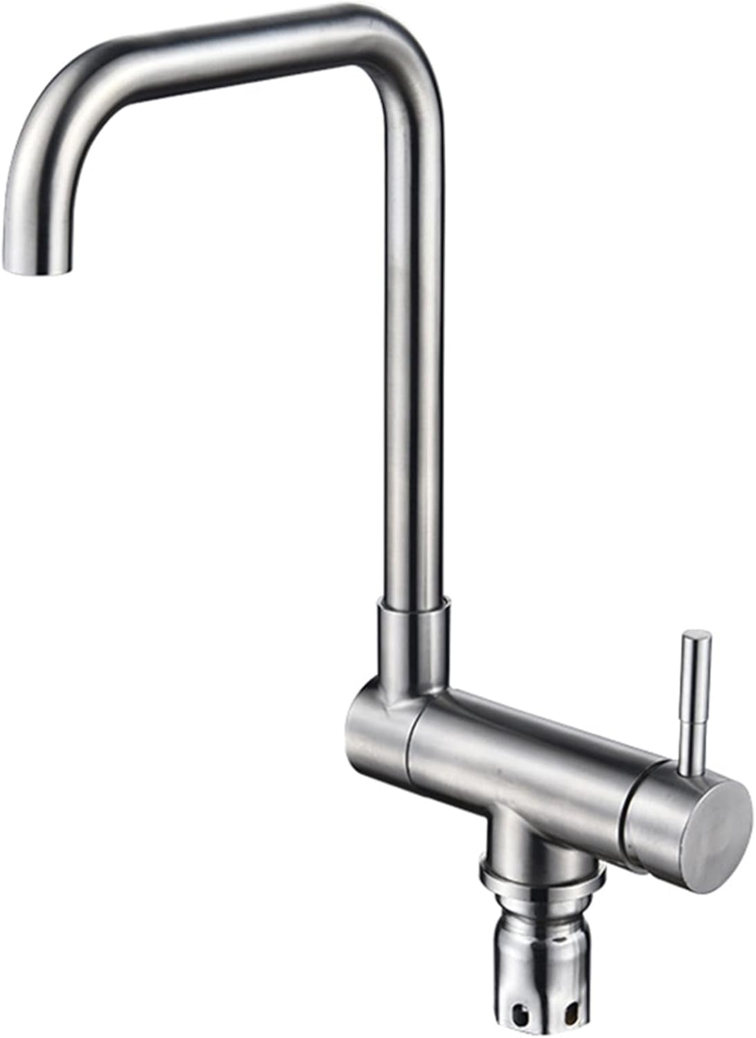 Kitchen Faucet, 304 Stainless Steel Kitchen Hot and Cold Water Mixer ...