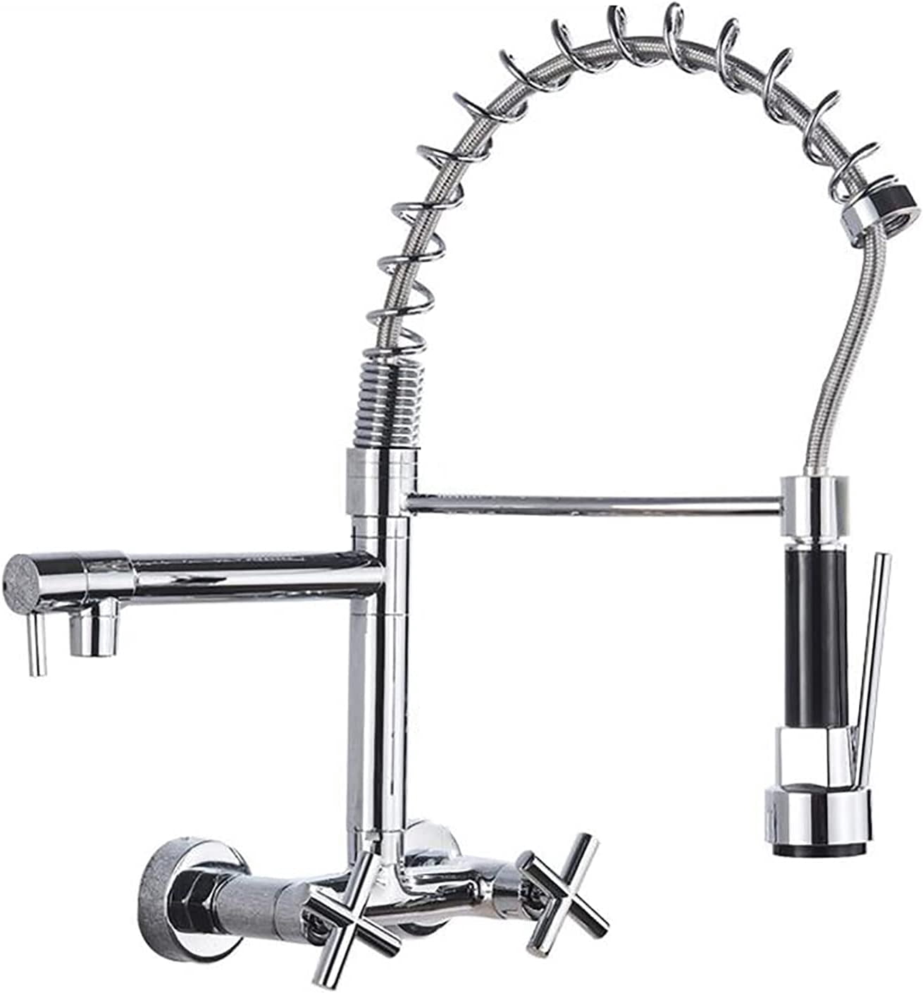 Kitchen Faucet 360° Swivel Kitchen Sink Faucet with Pull Out Sprayer ...