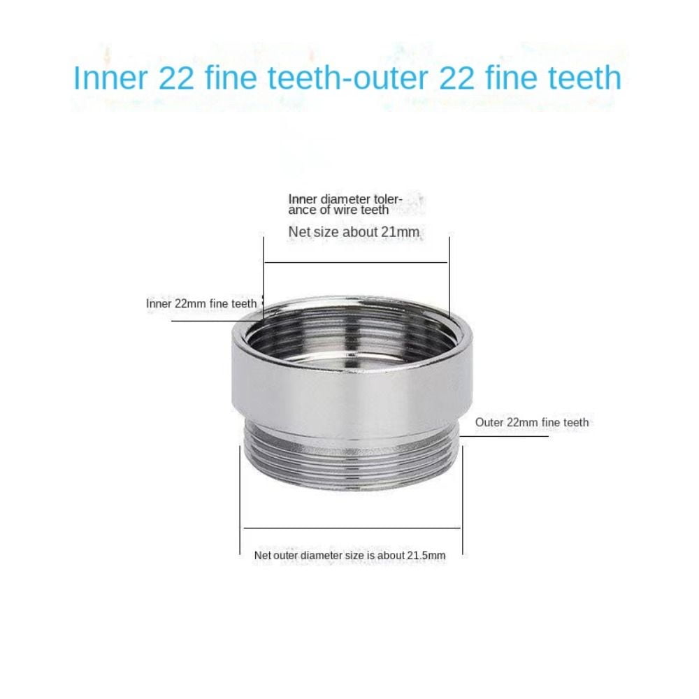 Kitchen Faucet Adapter Set 18/20/22/24mm To 22mm With Washer Metal Male ...