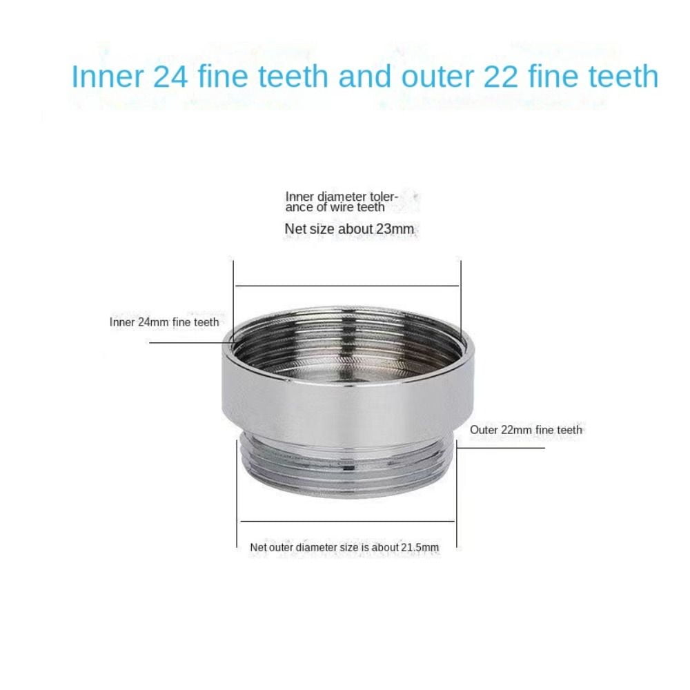 Kitchen Faucet Adapter Set 18/20/22/24mm To 22mm With Washer Metal Male Female Saving Tap ...