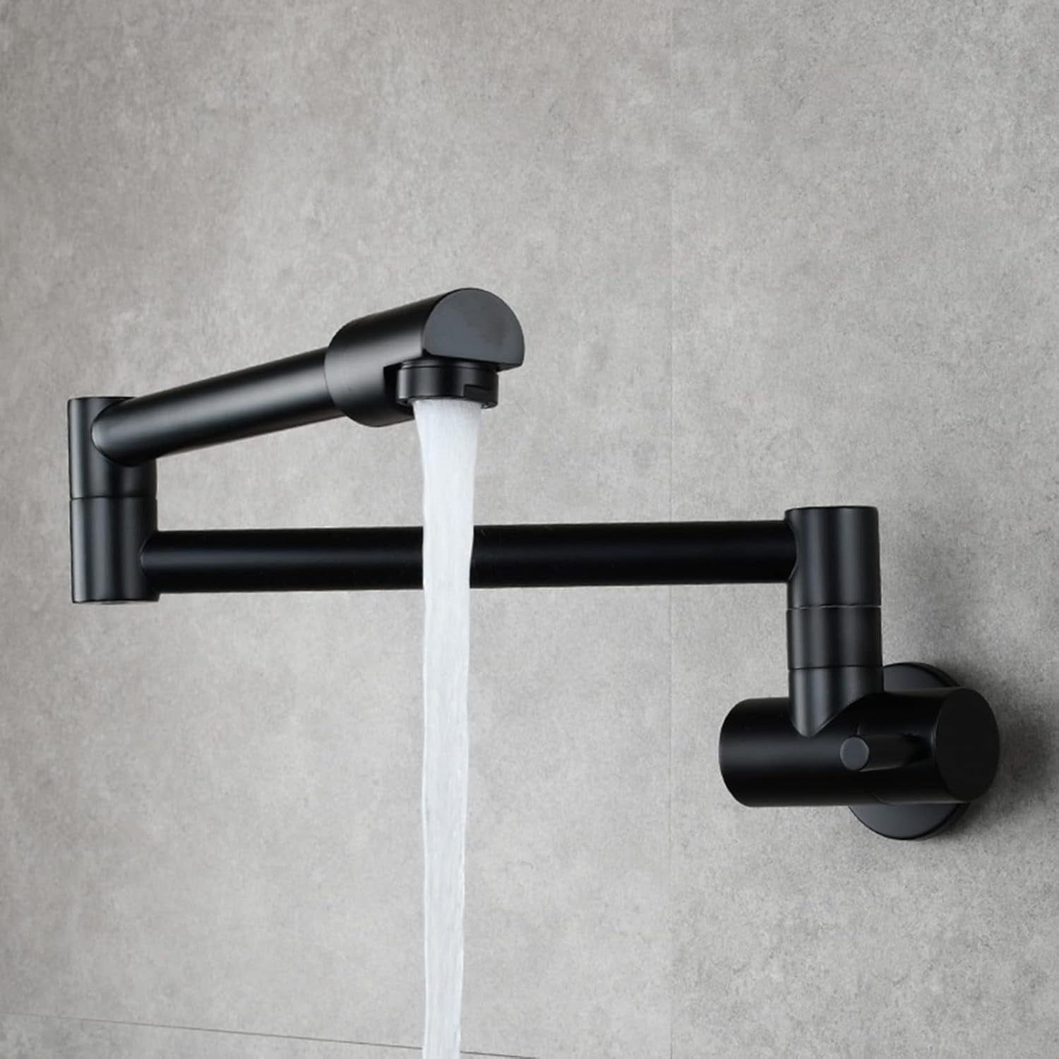 Kitchen Faucet Cold Water Only for Wall, Single Hole Brass Swivel Wall ...