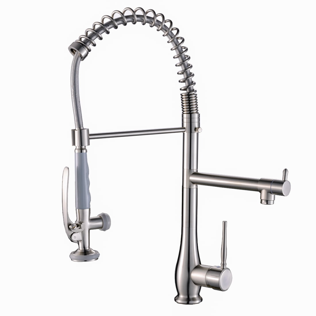 Kitchen Faucet Commercial Kitchen Faucet Pull Down Sprayer Brushed ...