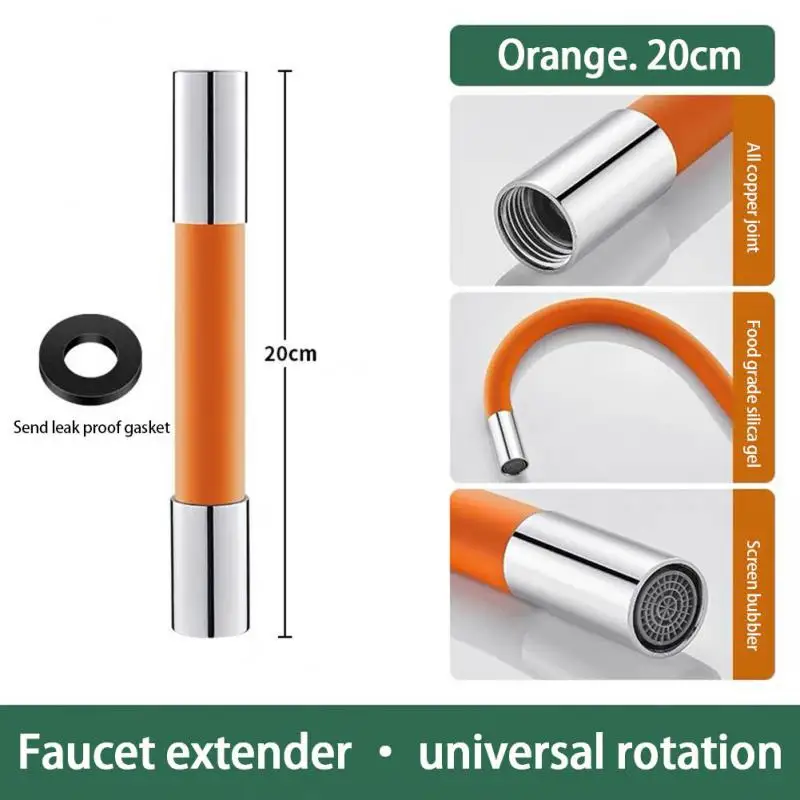 Kitchen Faucet Extension Extender Universal 360掳 Rotating Silicone ...
