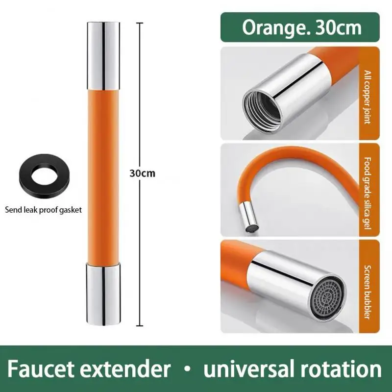 Kitchen Faucet Extension Extender Universal 360掳 Rotating Silicone ...