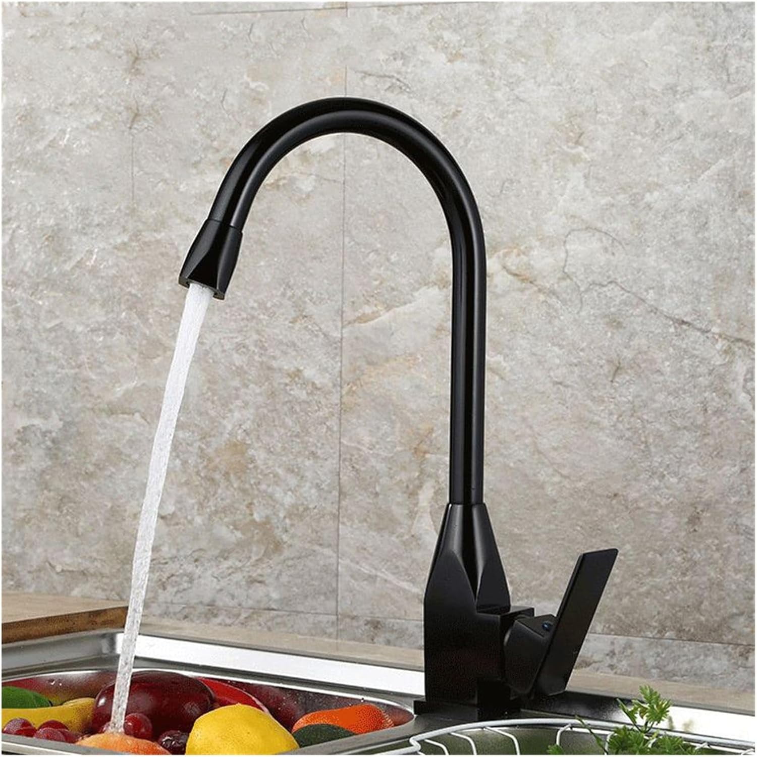 Kitchen Faucet Gourmet Kitchen Faucet Space Aluminum 360° Rotating Cold ...