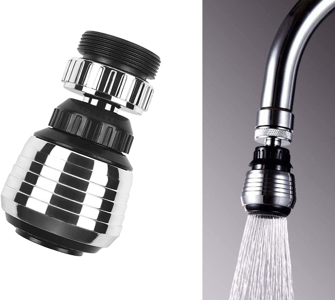Kitchen Faucet Head,360 Rotate Swivel Water Saving Tap Aerator ...