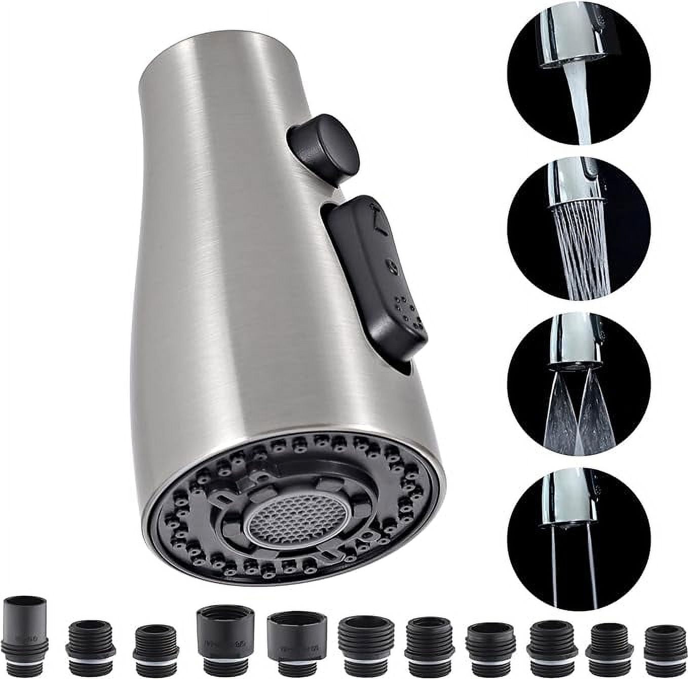 Kitchen Faucet Head Replacement 4 Modes, Pull Down Faucet Sprayer Head ...
