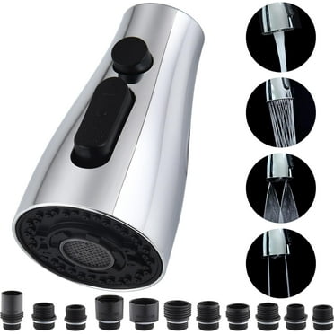 GAGALIFE Brushed Nickel Pull Down Kitchen Sink Faucet Head Replacement ...