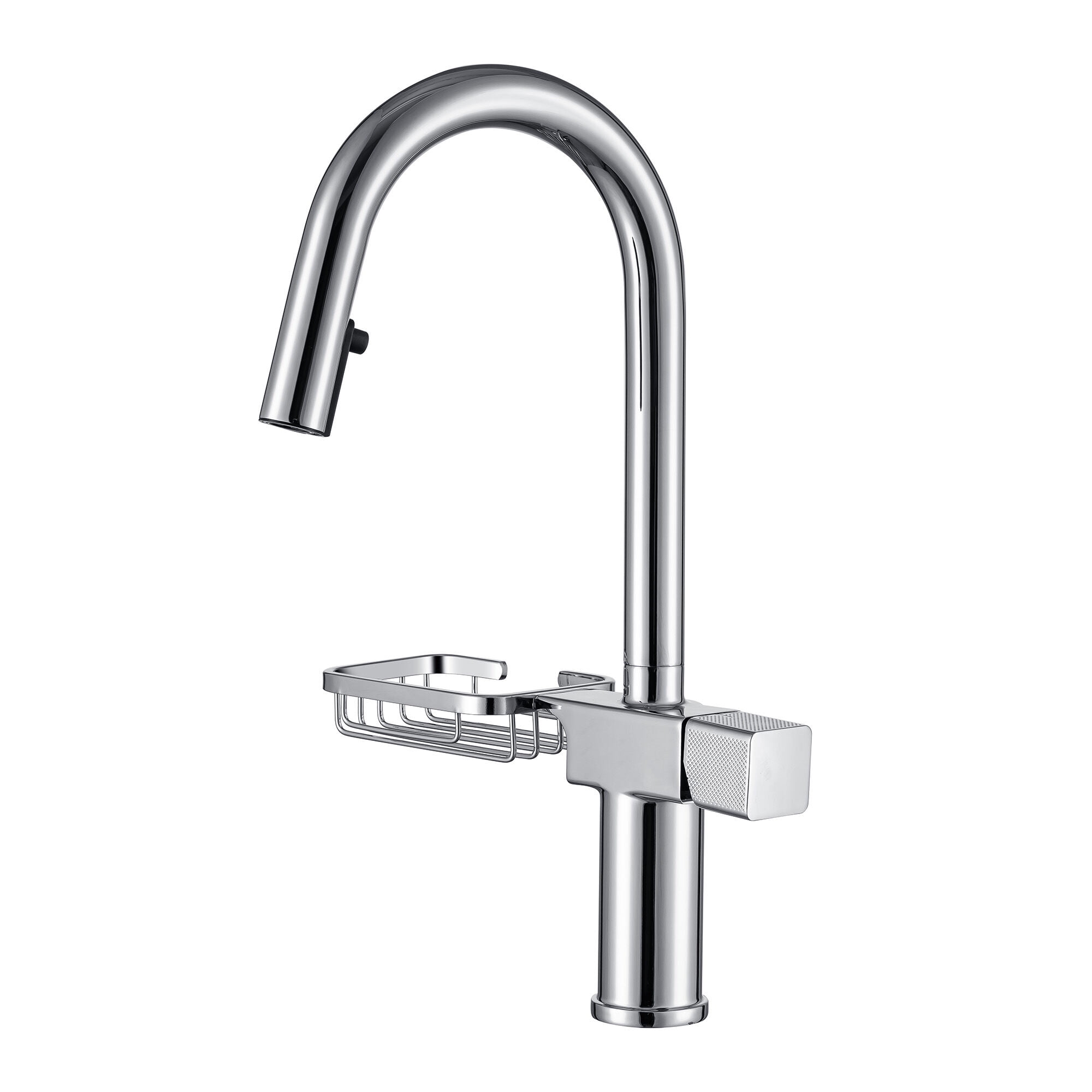 Kitchen Faucet High Arc Pull-Down Kitchen Faucet - Single Hole ...