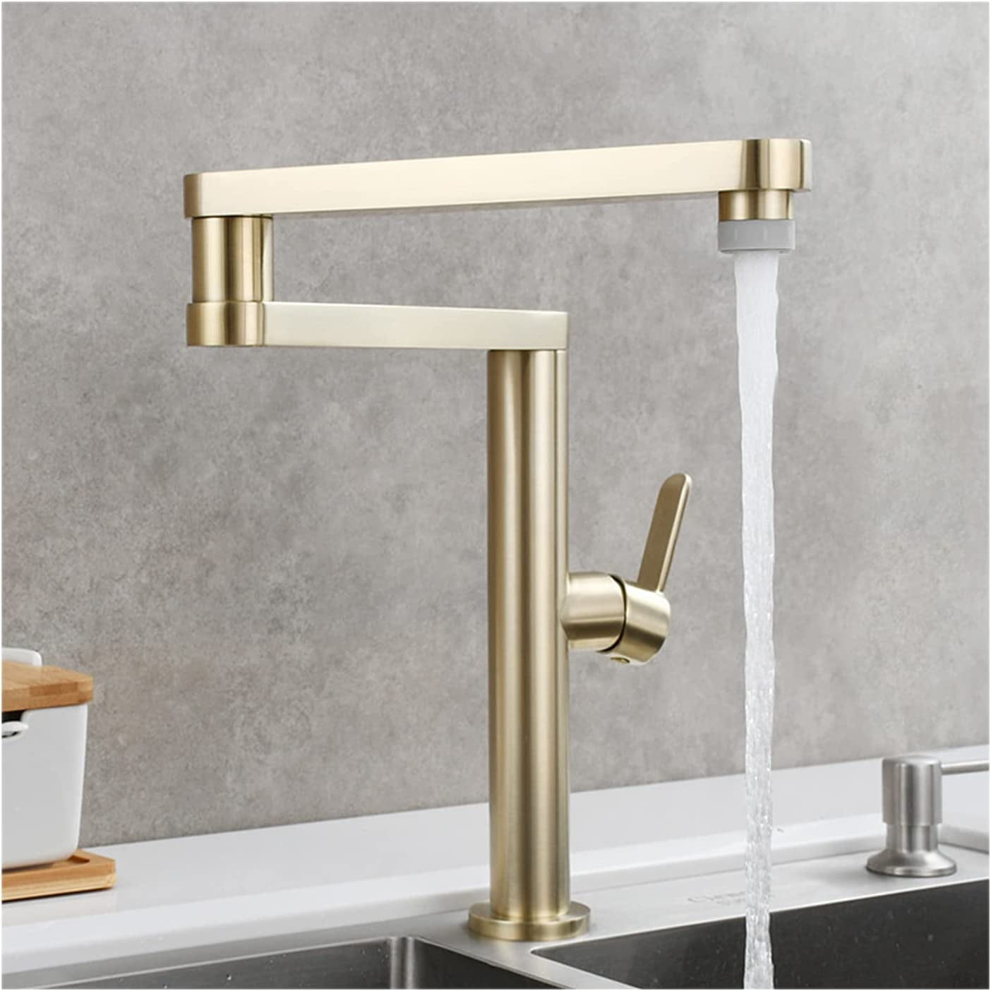 Kitchen Faucet Hot and Cold Water Commercial Kitchen Sink Taps Brass 2 ...