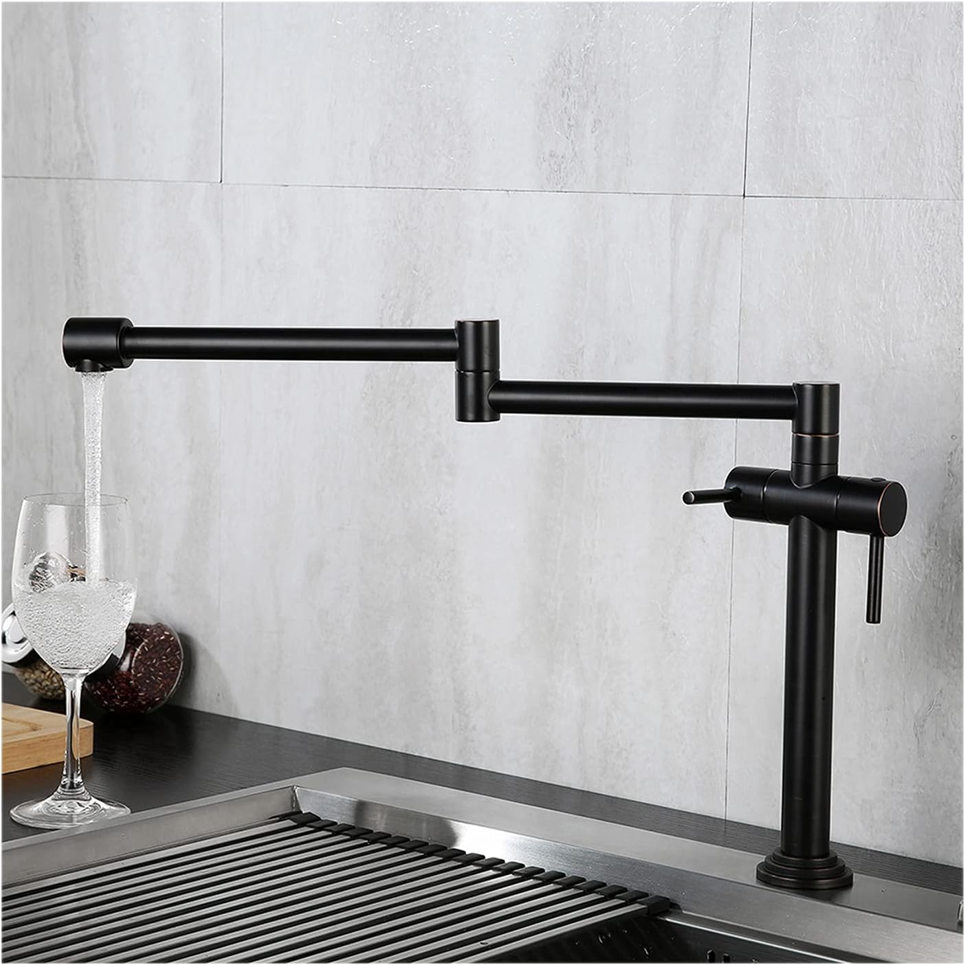 Kitchen Faucet Hot and Cold Water Commercial Kitchen Sink Taps Brass ...