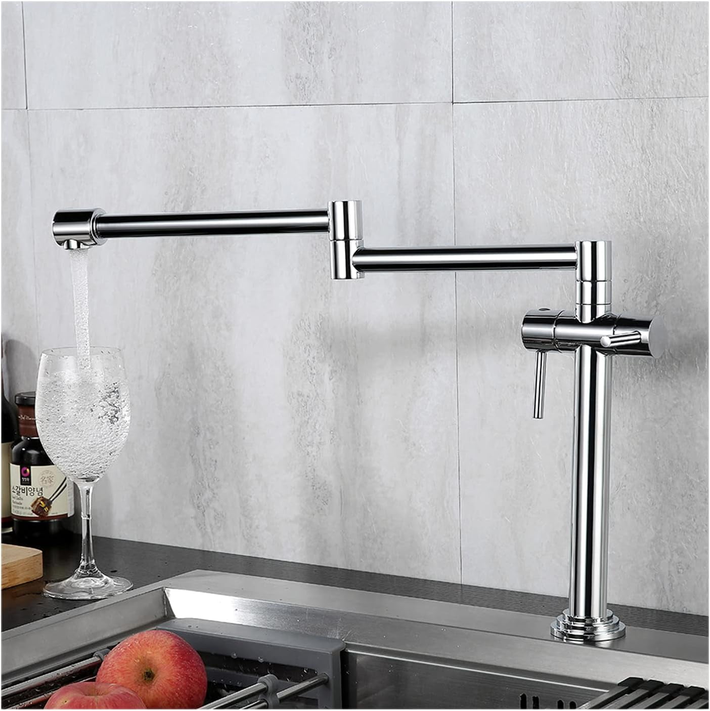 Kitchen Faucet Hot and Cold Water Commercial Kitchen Sink Taps Brass ...