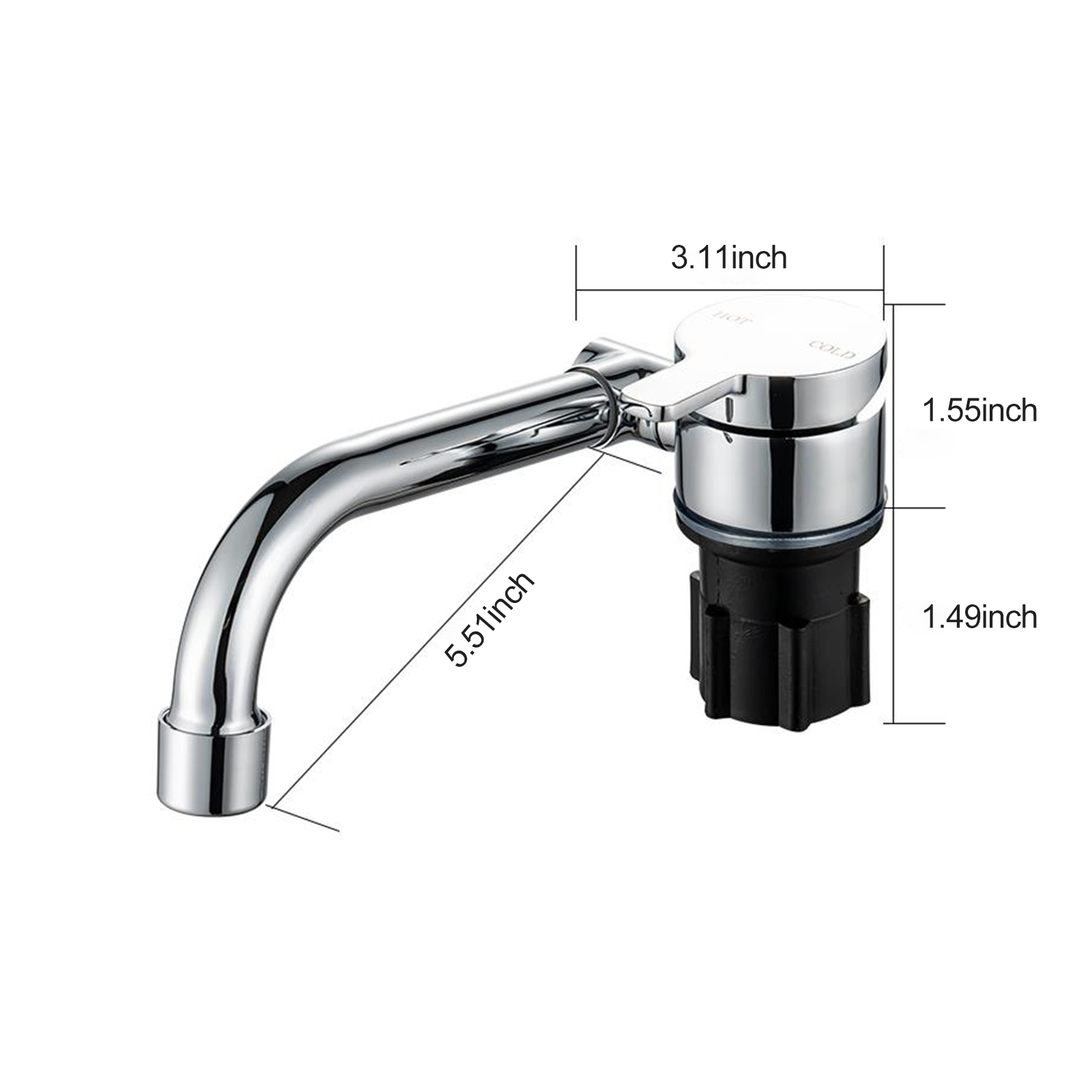 Kitchen Faucet,Inlet Copper Swivel With Cold Water Swivel Faucet Rv ...