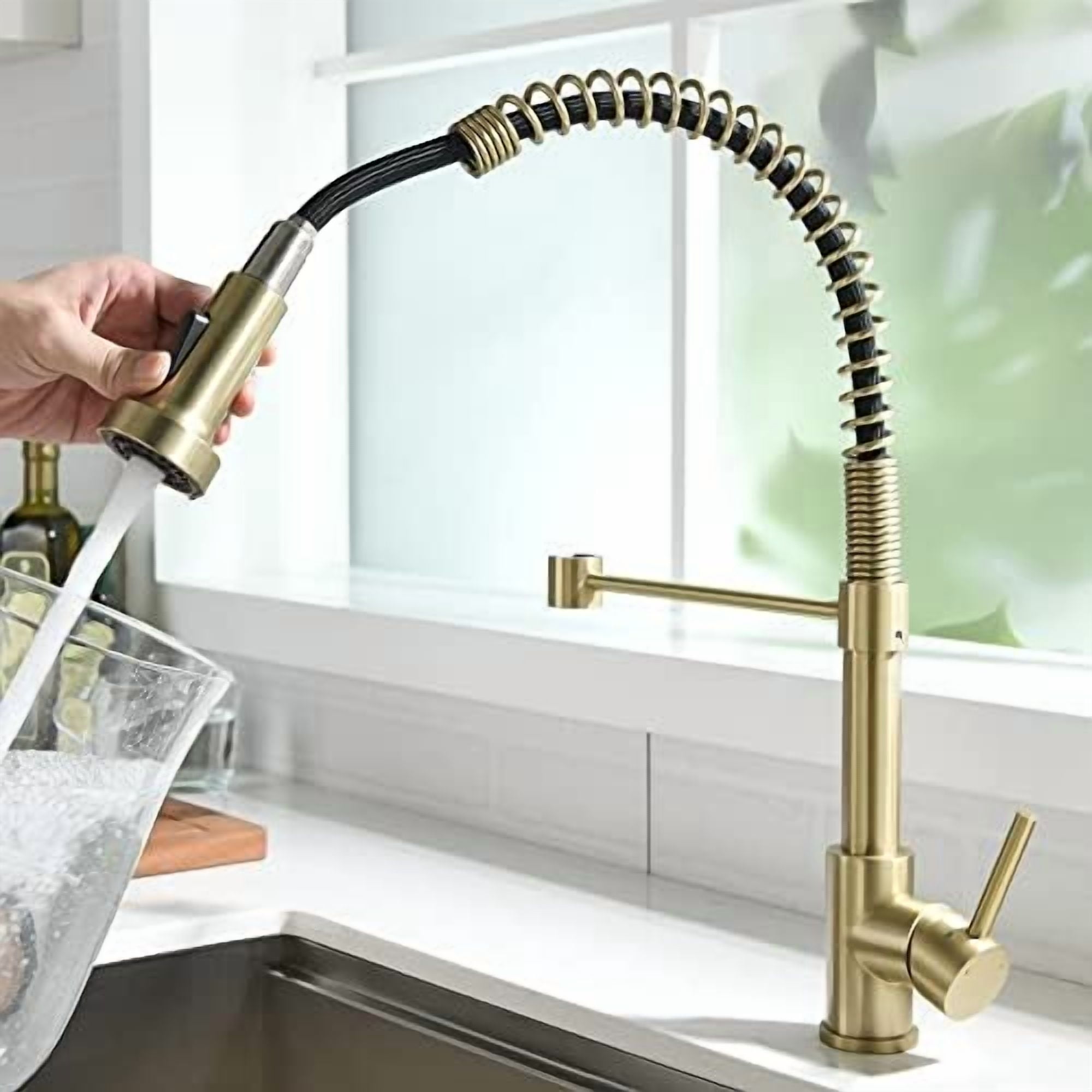 Kitchen Faucet, Kitchen Faucets with Pull Down Sprayer Sus304 Stainless ...