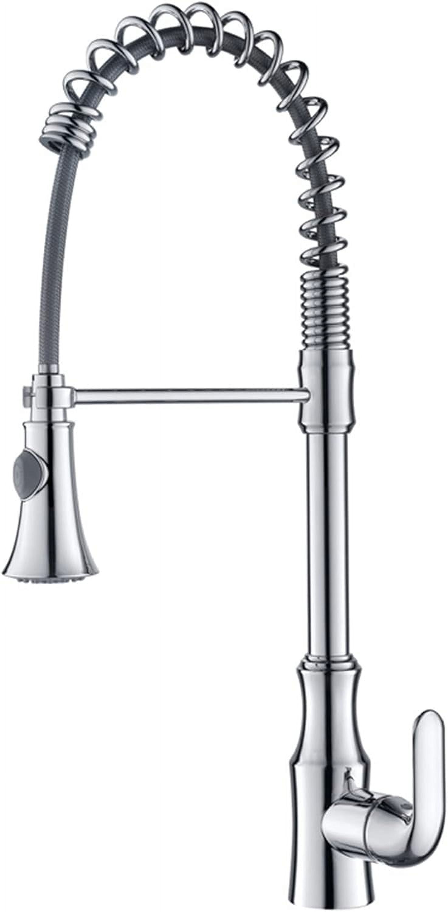Kitchen Faucet,Pull Down Kitchen Sink Faucet with Sprayer, Brass Single ...
