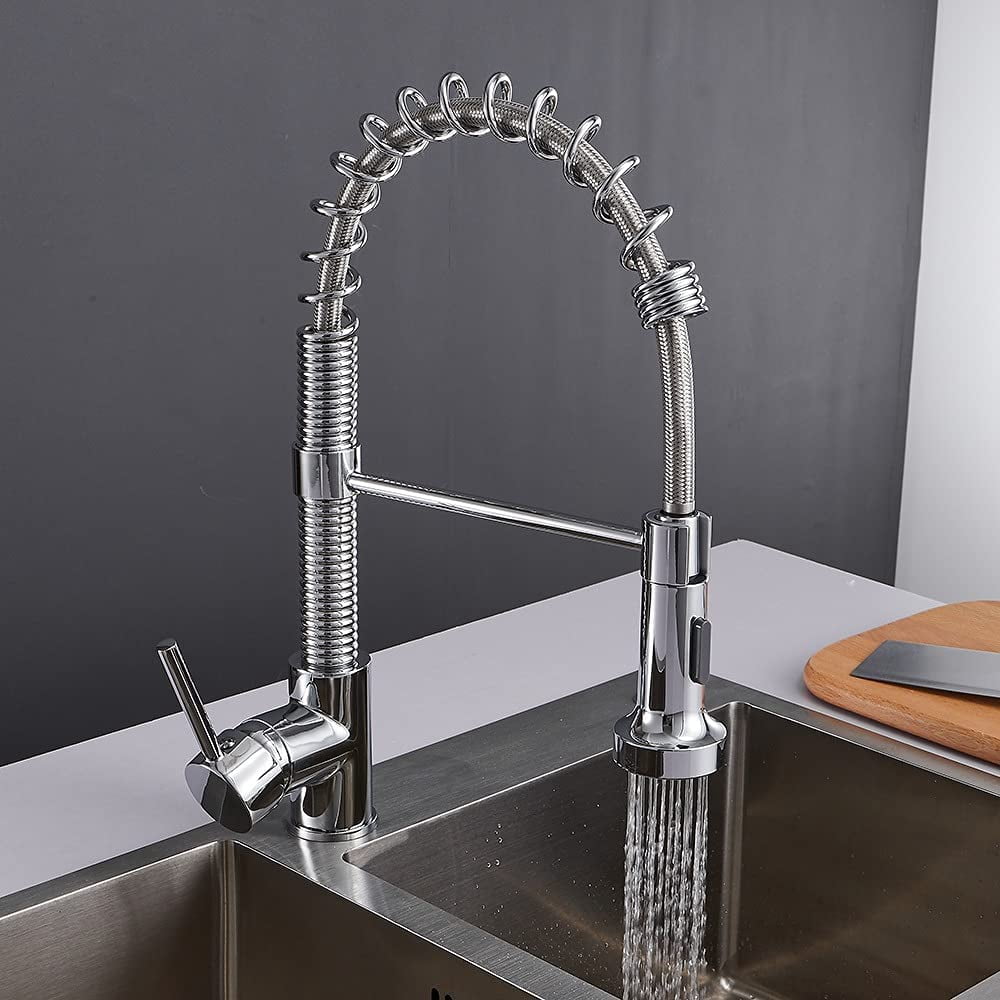 Kitchen Faucet Pull Out Kitchen Faucet Swivel Spout Extensible Spring ...