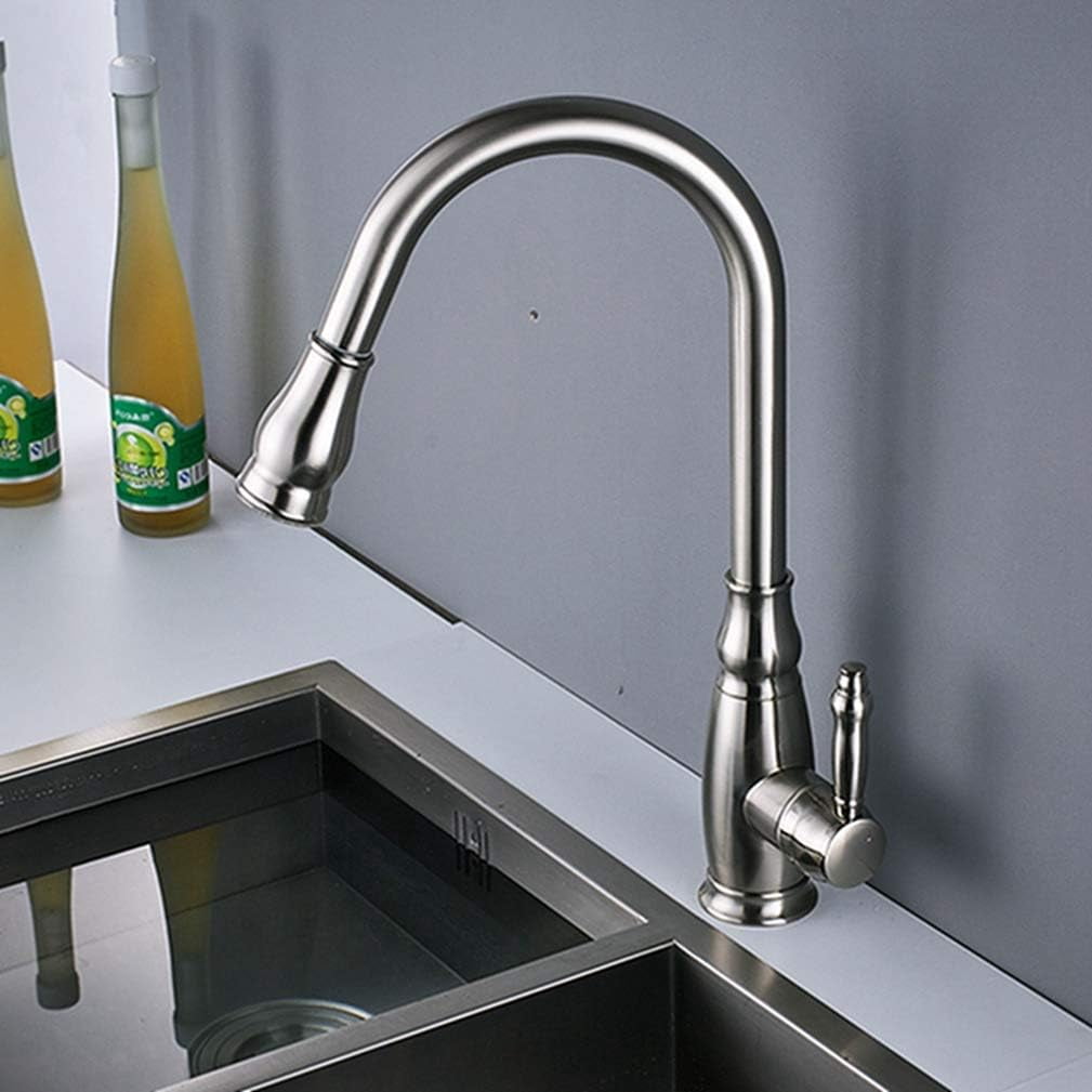 Kitchen Faucet Pull Out Spray Head Kitchen Tap Single Handle Cold Hot ...
