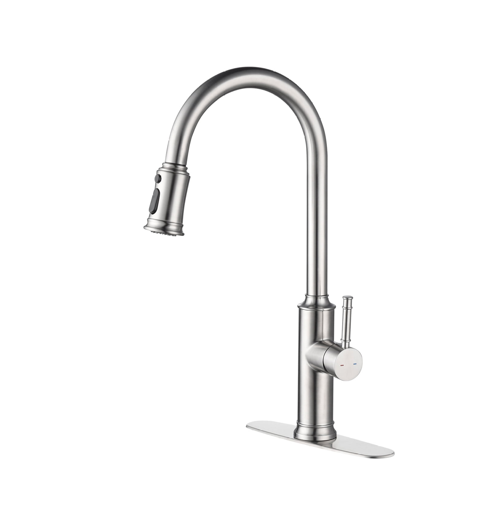 Kitchen Faucet with Pull Out Sprayer, 360° Rotation Single Handle Sink ...