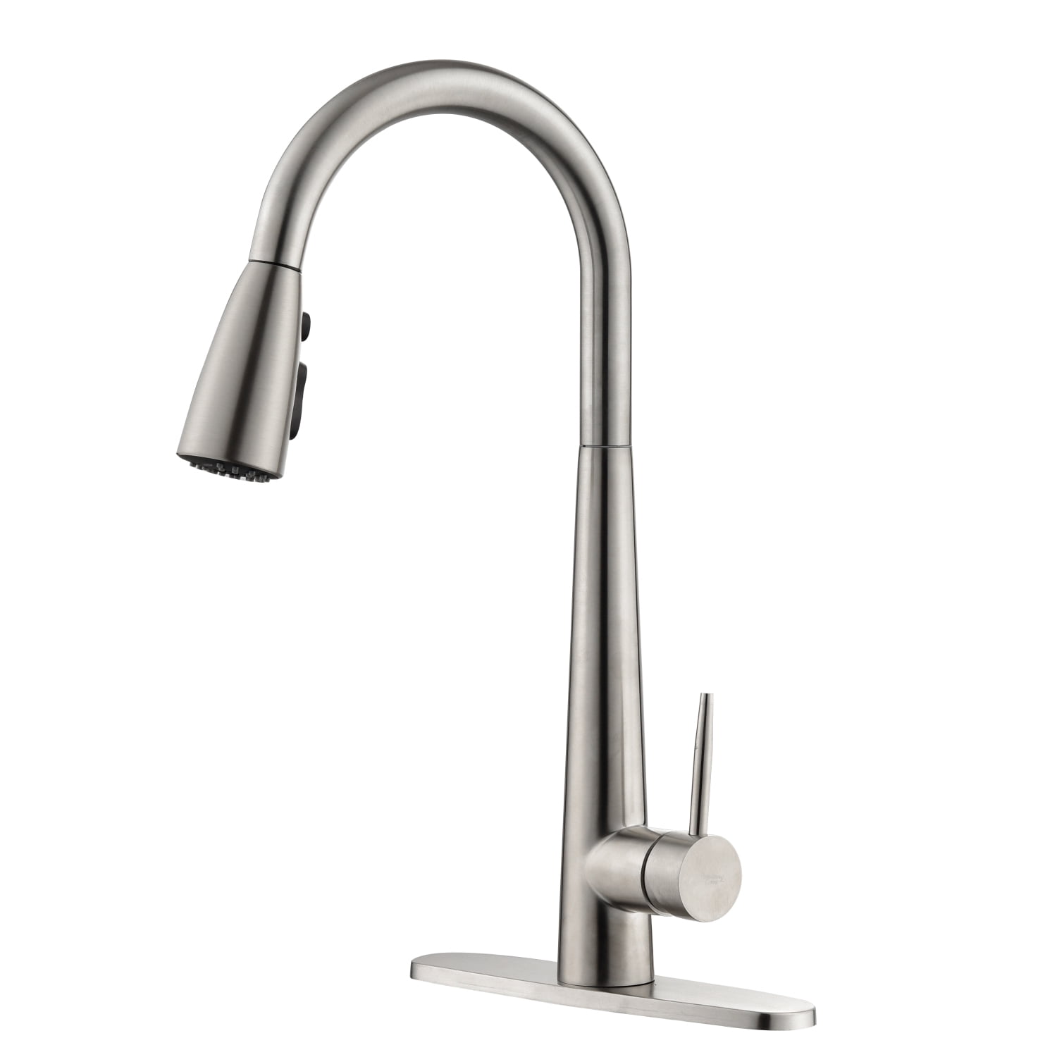Kitchen Faucet with Pull Down Sprayer Brushed Nickel High Arc Single ...