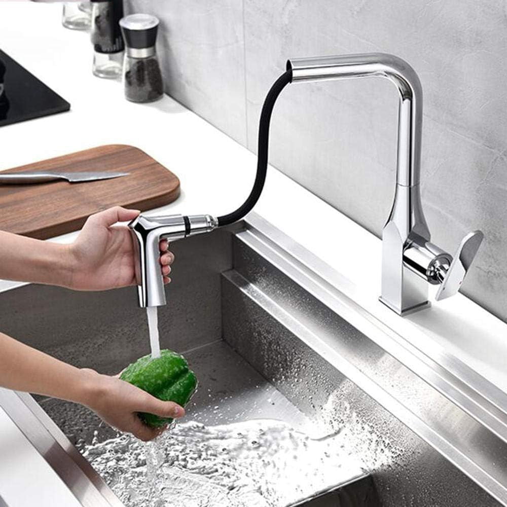 Kitchen Faucet with Pull Down Sprayer, Hot and Cold Pull-Out Type ...
