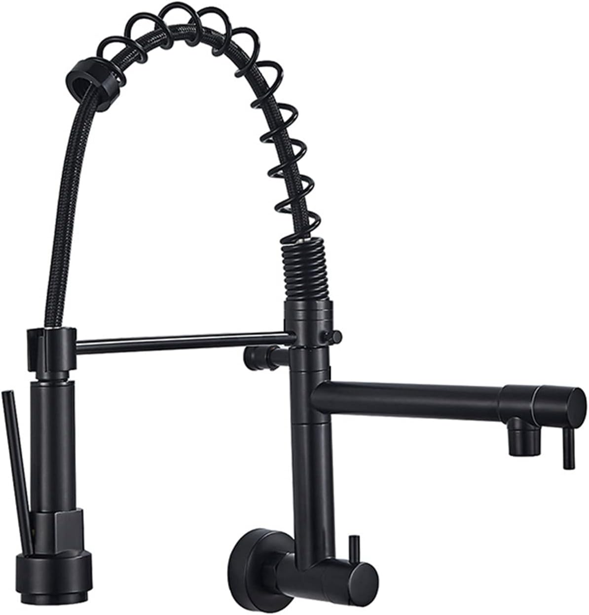 Kitchen Faucet with Pull Down Sprayer Single Cold Water Pull Out Spring ...