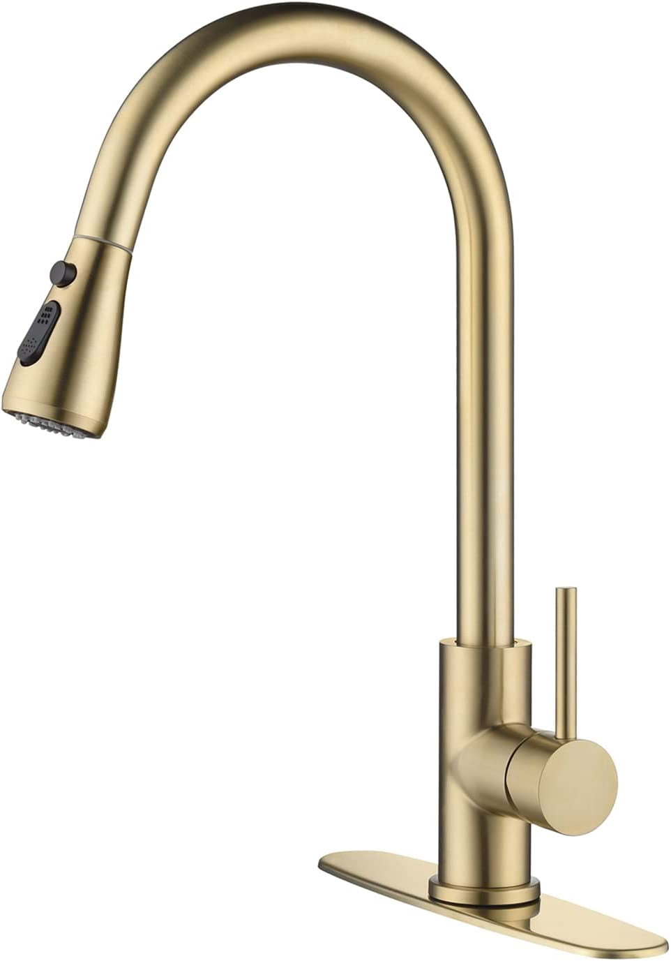 Kitchen Faucet with Pull Down Sprayer, Single Handle Kitchen Sink ...