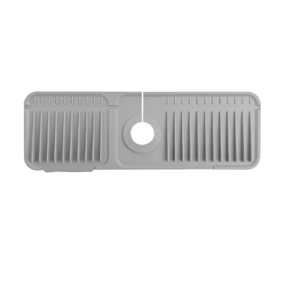 Kitchen Faucet Sink Splash Guard Silicone Drain Pad Catcher Water Tray ...