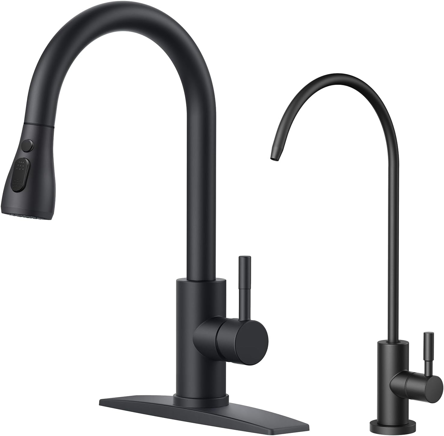 Kitchen Faucet with Soap Dispenser and Pull Down Sprayer, Bar High Arc ...